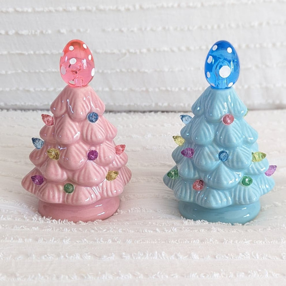 Hobby Lobby | Holiday | New Easter Ceramic Light Up Trees Set Of 2 ...